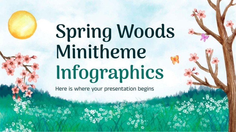 Spring Woods Minitheme Infographics Template