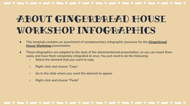 Gingerbread House Workshop Infographics Presentation