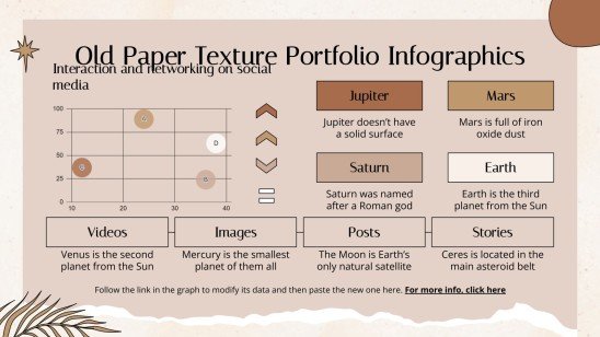 Old Paper Texture Portfolio Infographics Template