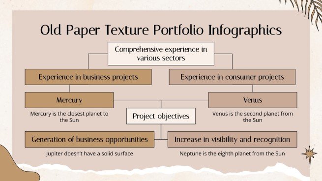 Old Paper Texture Portfolio Infographics Template