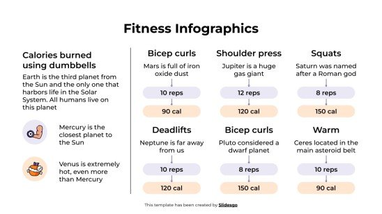 Fitness Infographics Template