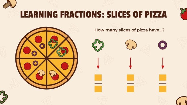 Learning Fractions: Slices of Pizza Infographics Template