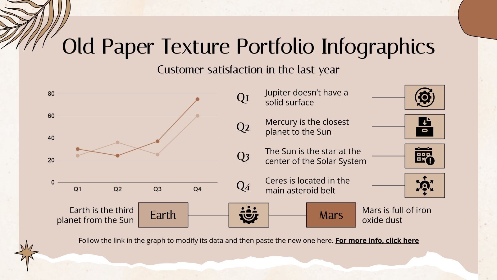Old Paper Texture Portfolio Infographics Template