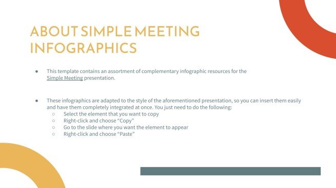Simple Meeting Infographics Template