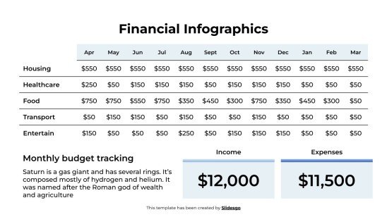 Financial Infographics Template