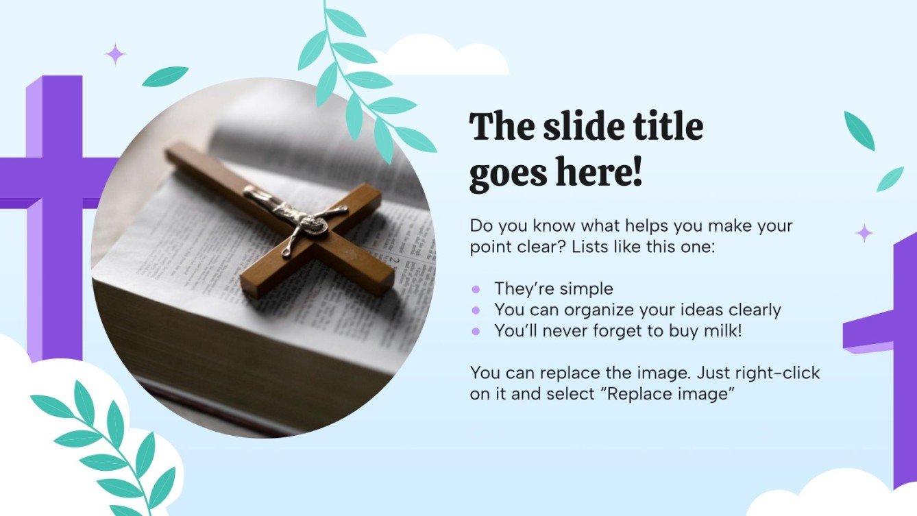 Christian Cross Background Religion Theme Presentation