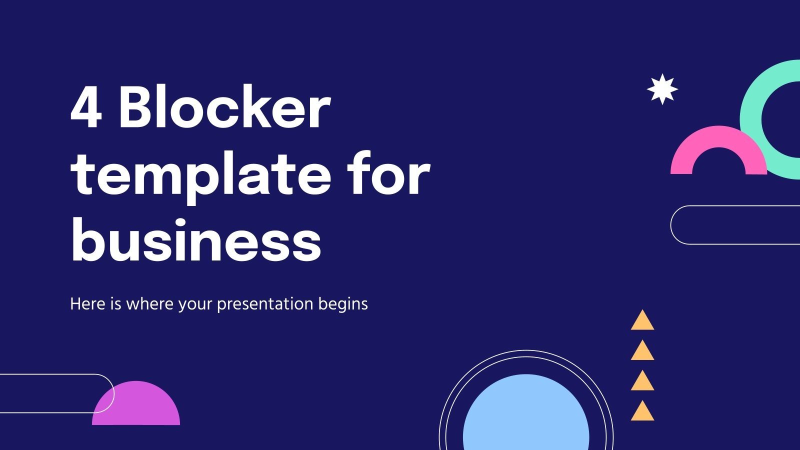 Plantilla de 4 bloques para Google Slides y PowerPoint