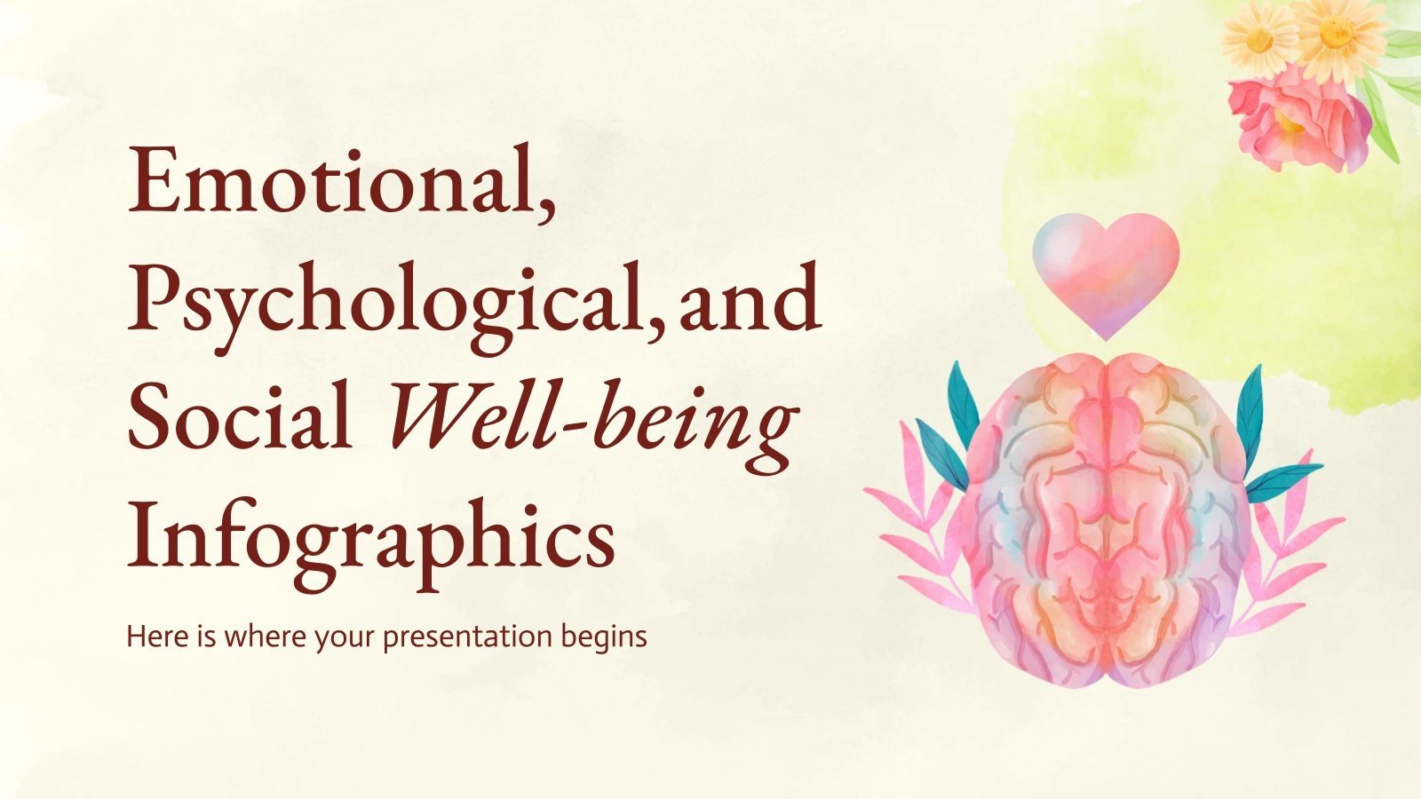 Emotional, Psychological, and Social Well-being Infographics