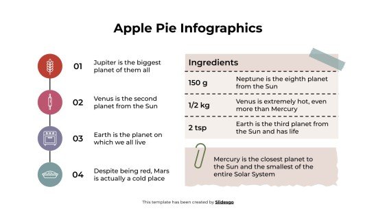 Apple Pie Infographics Template