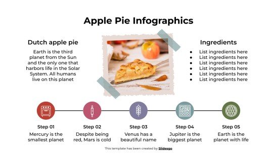 Apple Pie Infographics Template