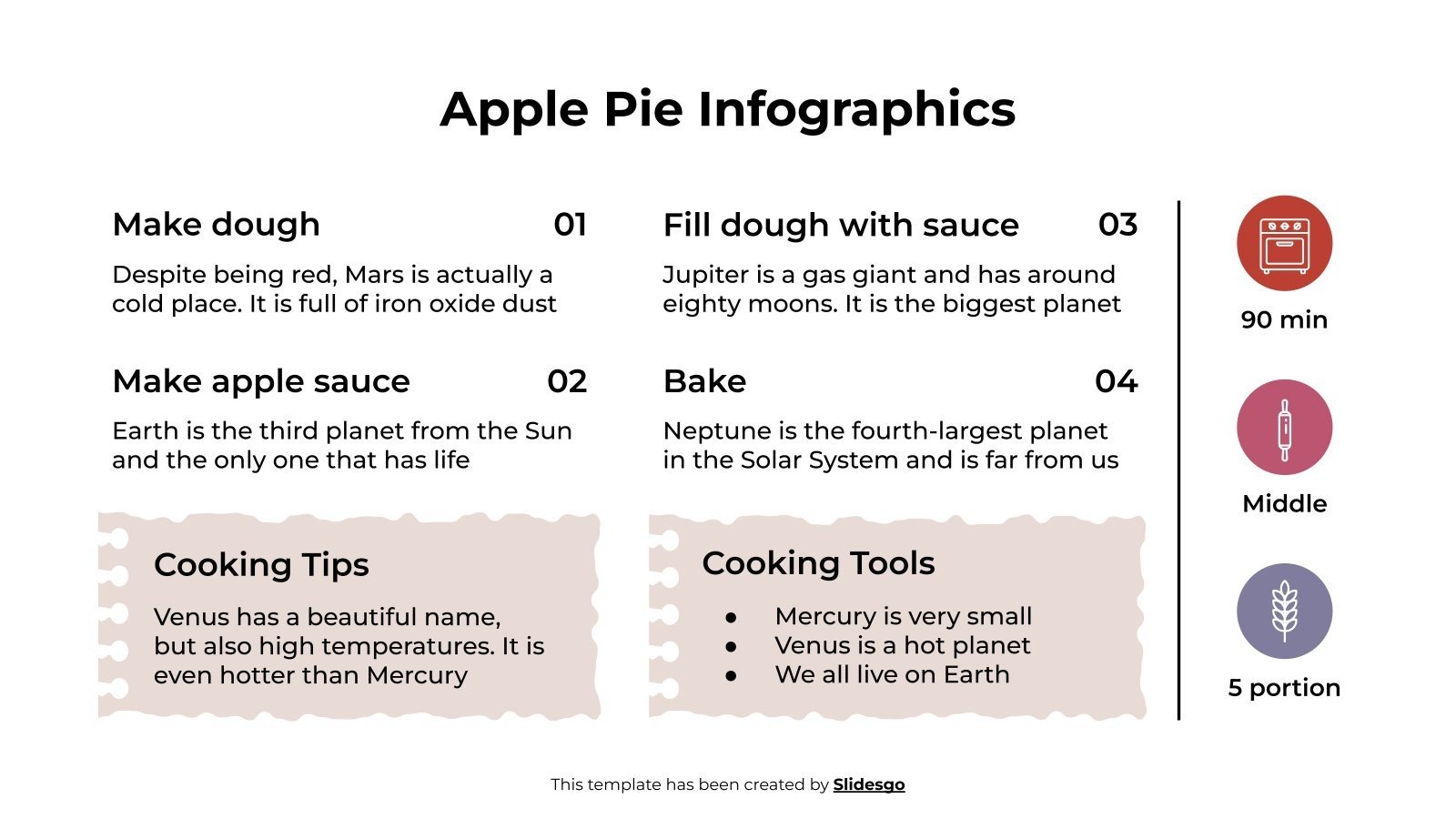 Apple Pie Infographics Template