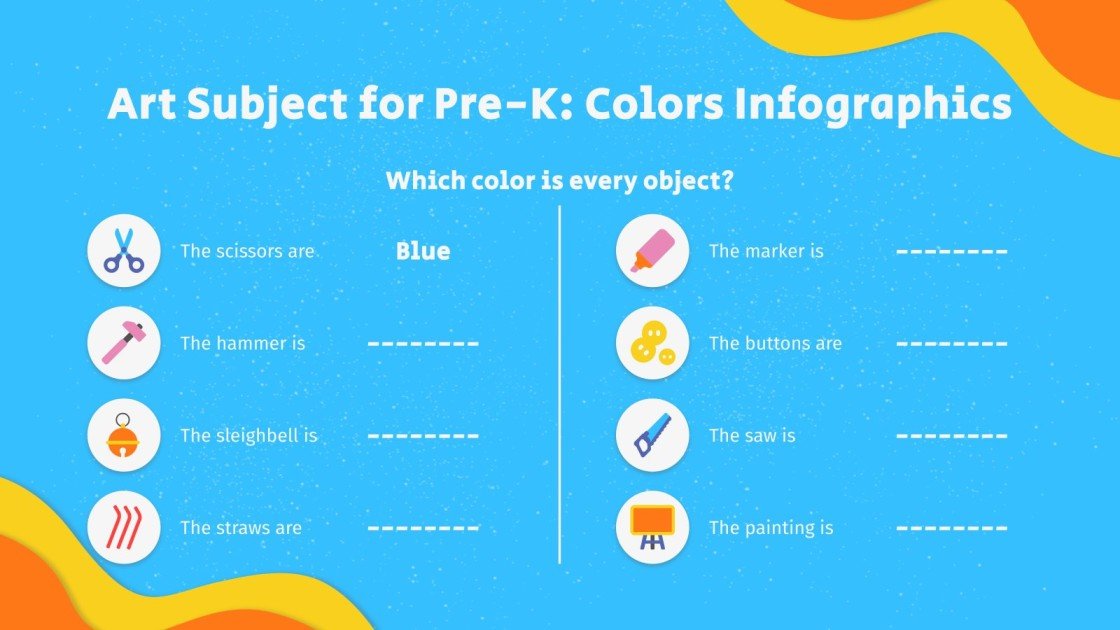 Art Subject for Pre-K: Colors Infographics Presentation