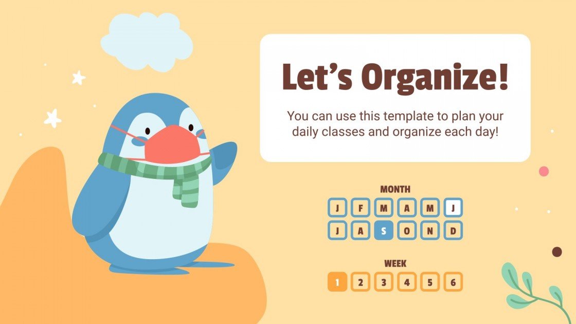 Second Grade Weekly Planner Google Slides & PPT template