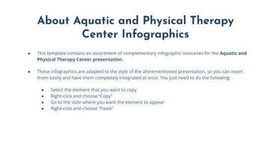 Aquatic and Physical Therapy Center Infographics Template