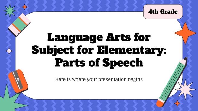 Language Arts Subject for Elementary: Parts of Speech