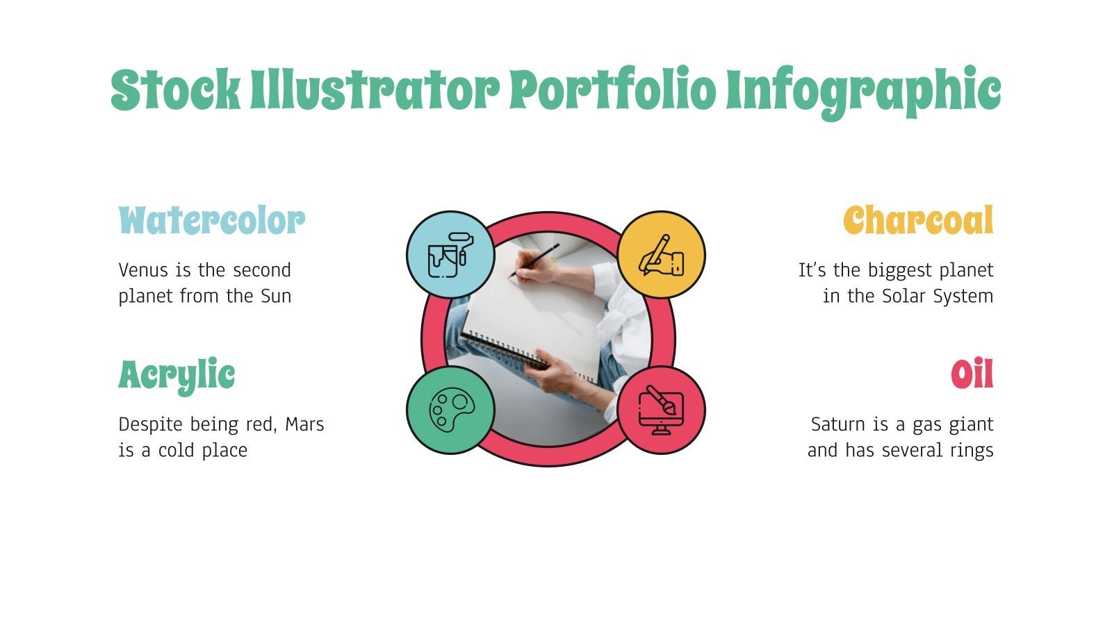 Stock Illustrator Portfolio Infographics Template