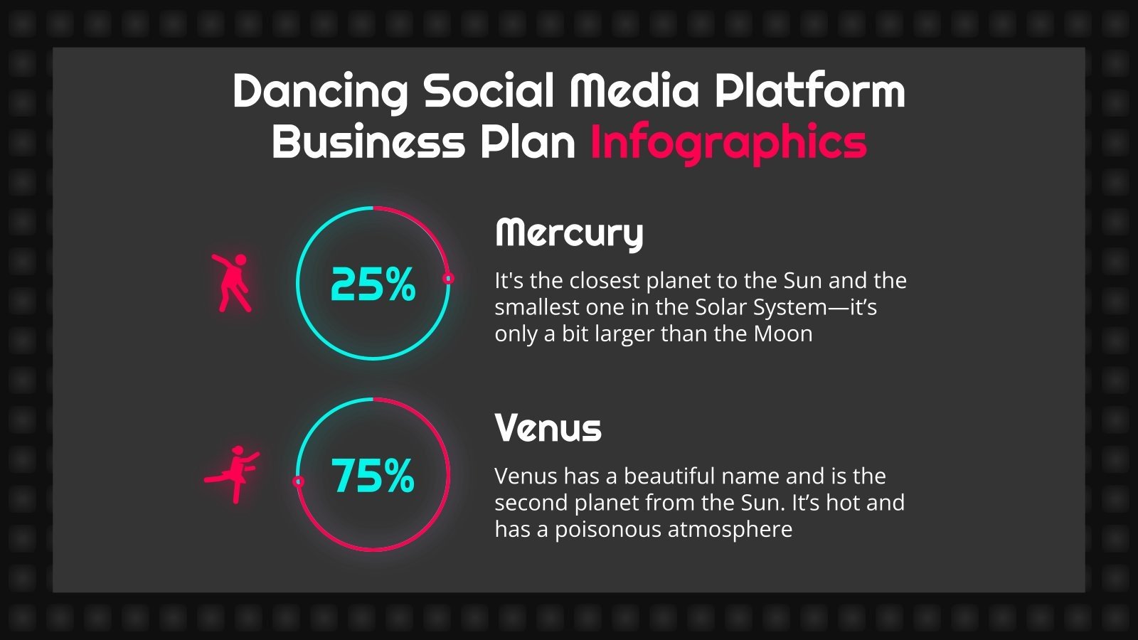 Dancing Social Media Platform Business Plan Infographics