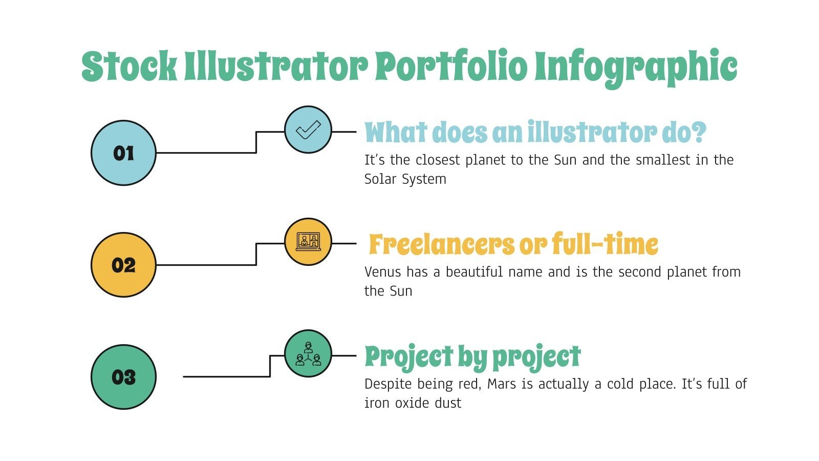 Stock Illustrator Portfolio Infographics Template