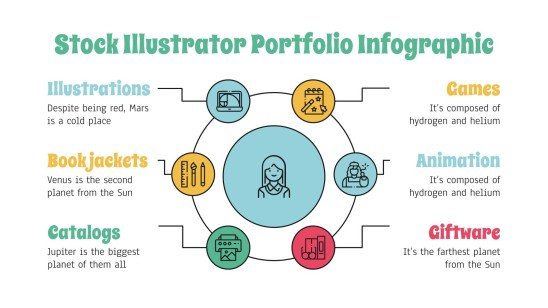 Stock Illustrator Portfolio Infographics Template