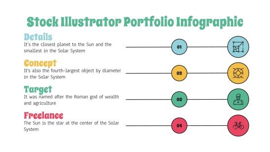 Stock Illustrator Portfolio Infographics Template