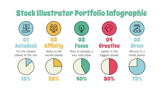 Stock Illustrator Portfolio Infographics Template