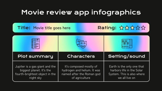 Movie Review App Infographics Template
