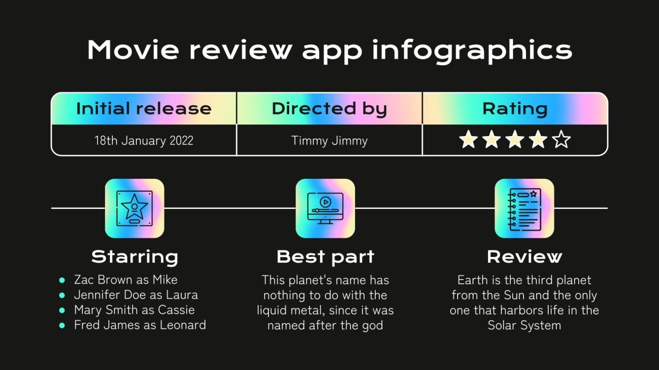 Movie Review App Infographics Template