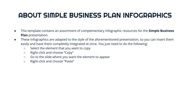 Simple Business Plan Infographics Template
