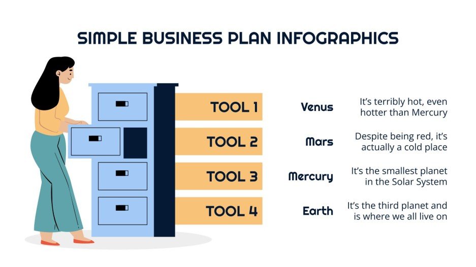 Simple Business Plan Infographics Template