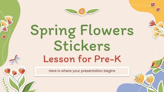 Spring Flowers Stickers Lesson for Pre-K Presentation