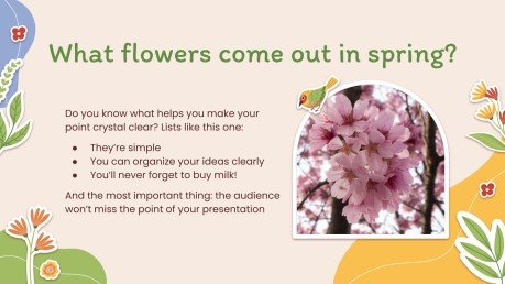 Spring Flowers Stickers Lesson for Pre-K Presentation