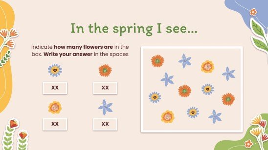 Spring Flowers Stickers Lesson for Pre-K Presentation