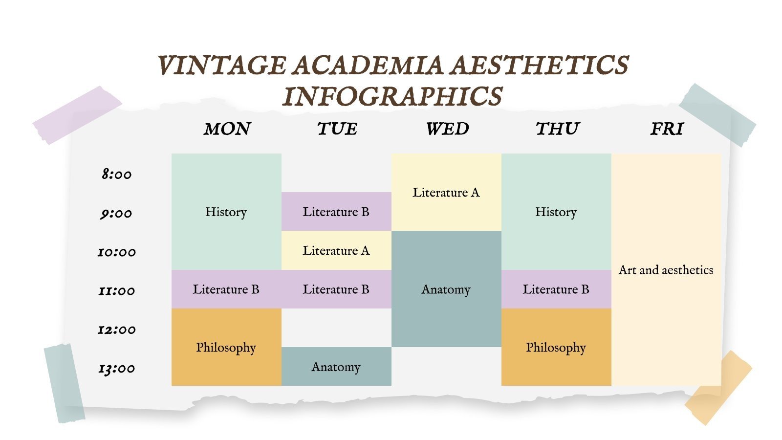 Vintage Academia Aesthetics School Center