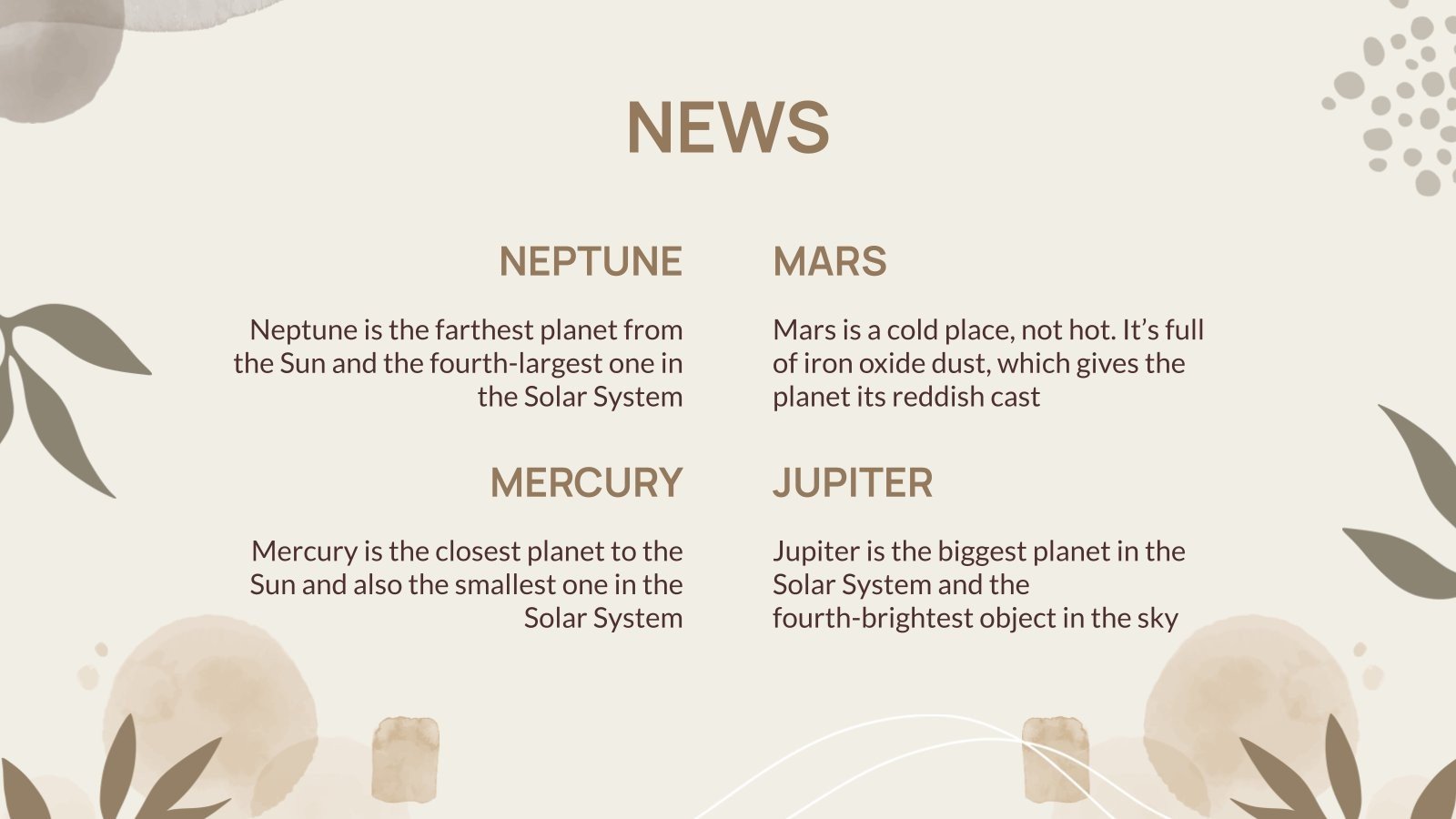 Sand Tones Newsletter Presentation