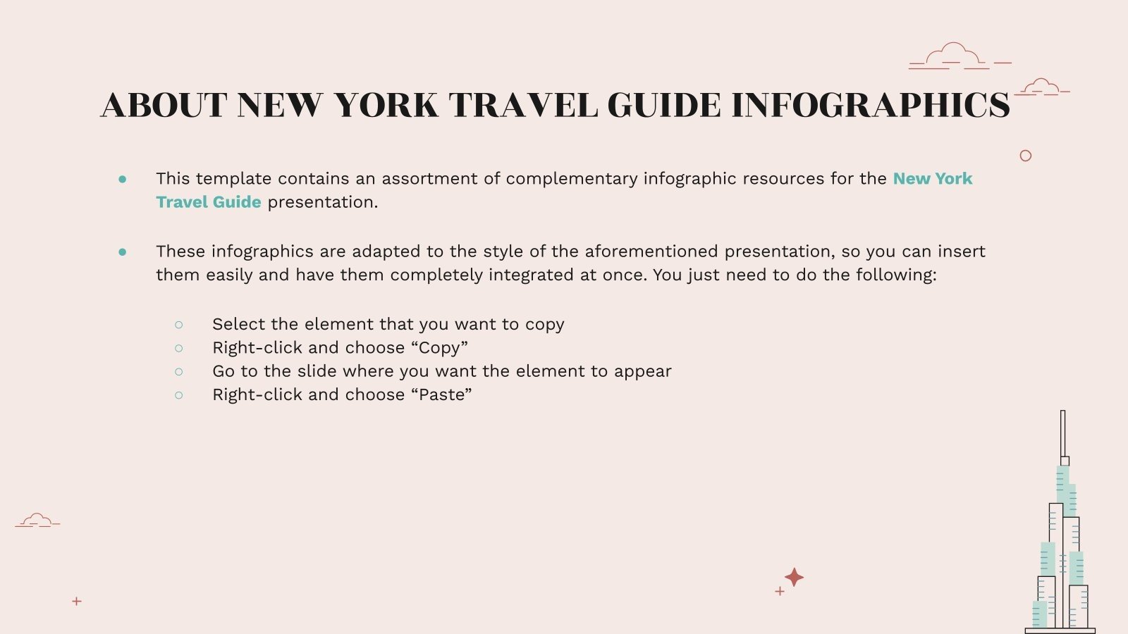 New York Travel Guide Infographics Template