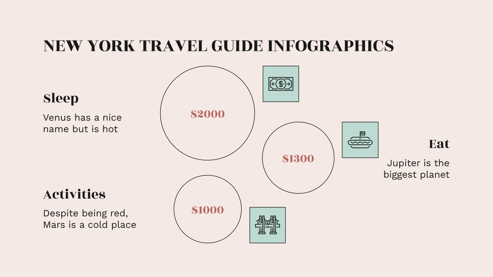 New York Travel Guide Infographics Template