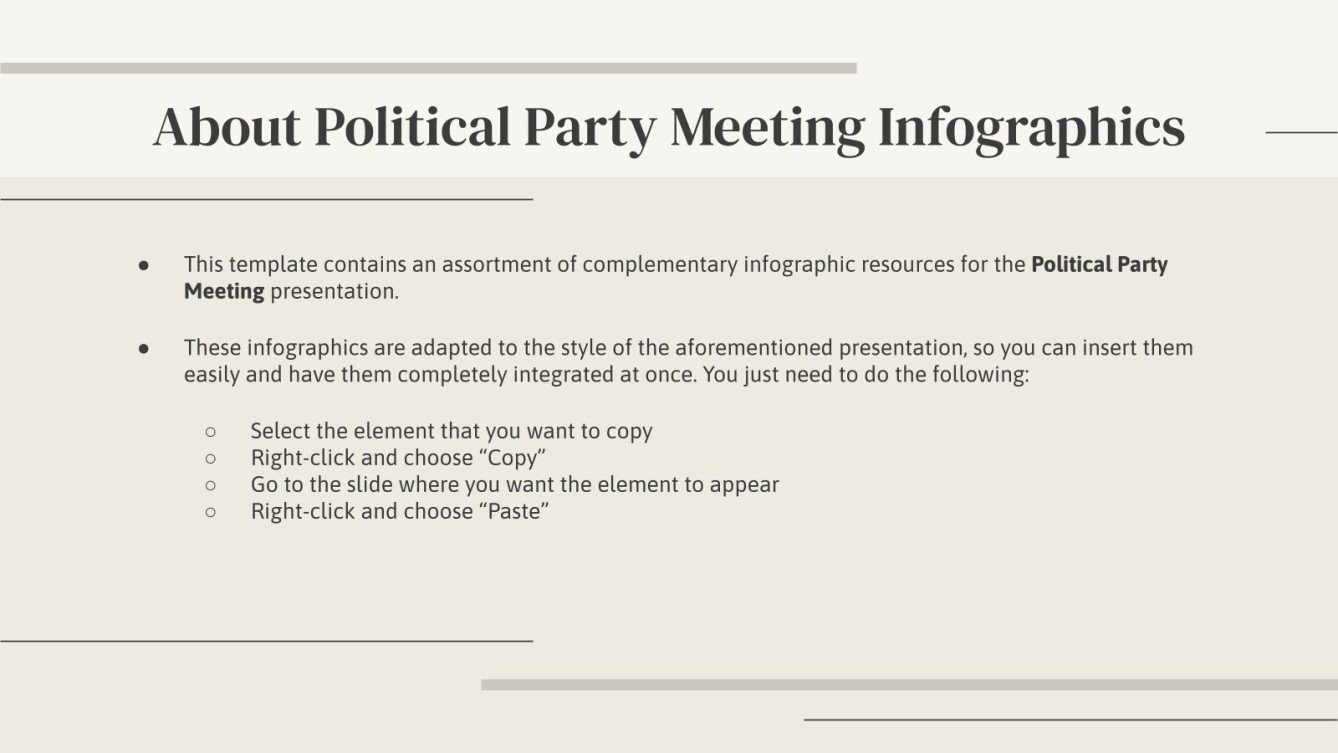 Political Party Meeting Infographics Template