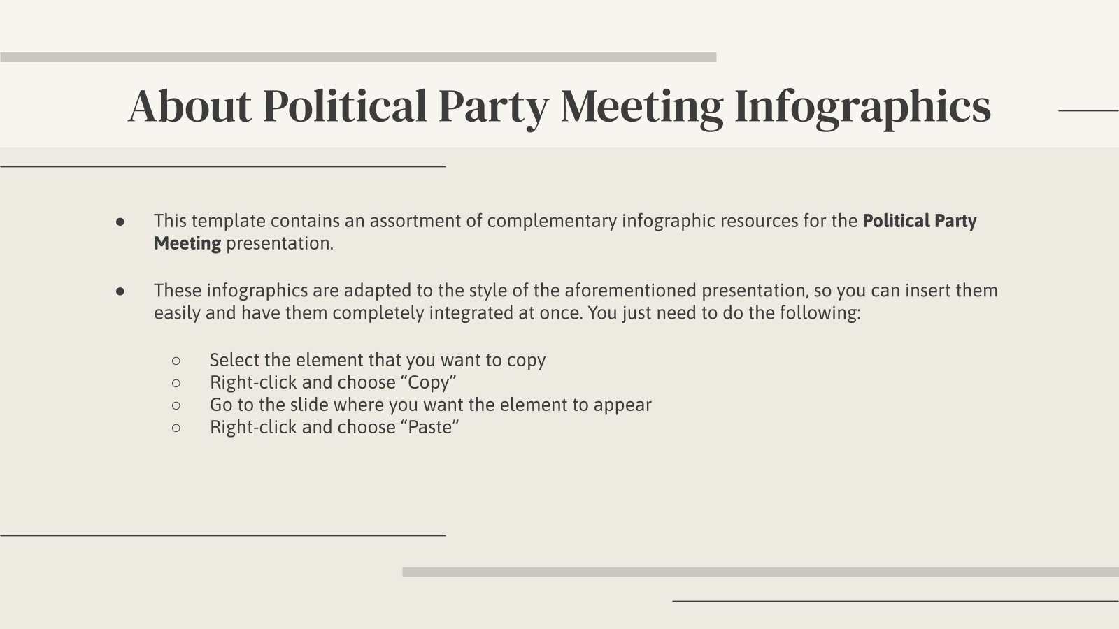Political Party Meeting Infographics Template