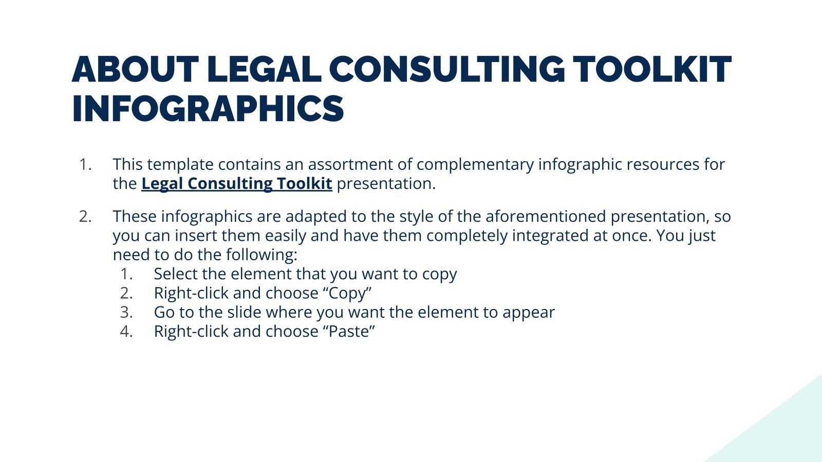 Legal Consulting Toolkit Infographics Template