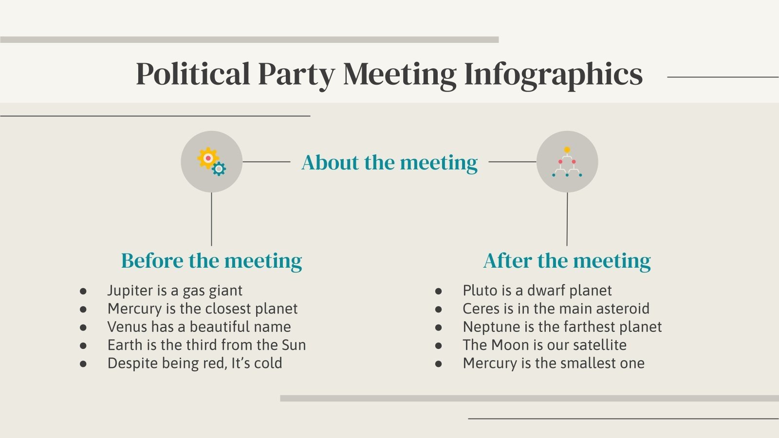 Political Party Meeting Infographics Template