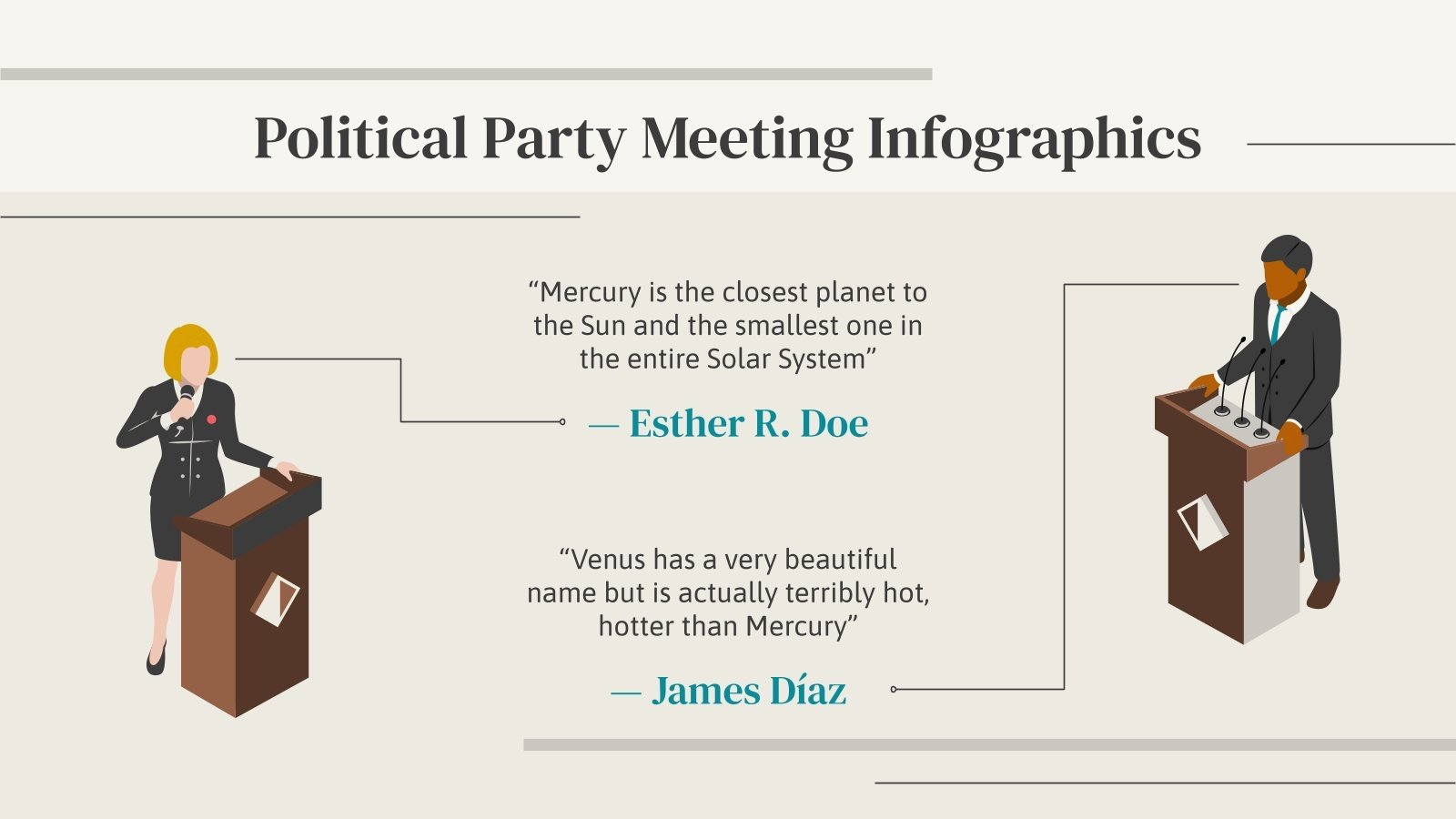 Political Party Meeting Infographics Template