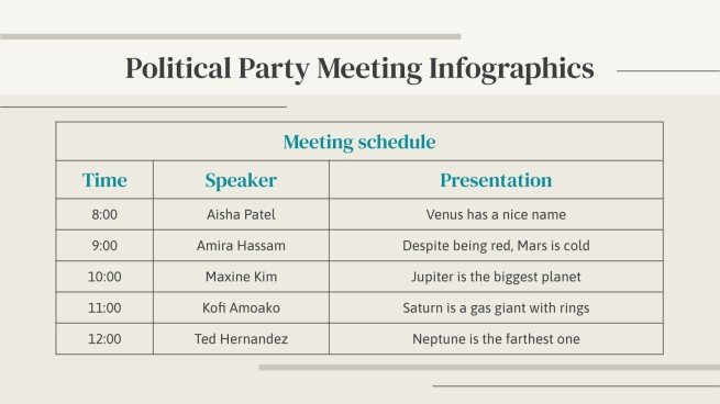 Political Party Meeting Infographics Template