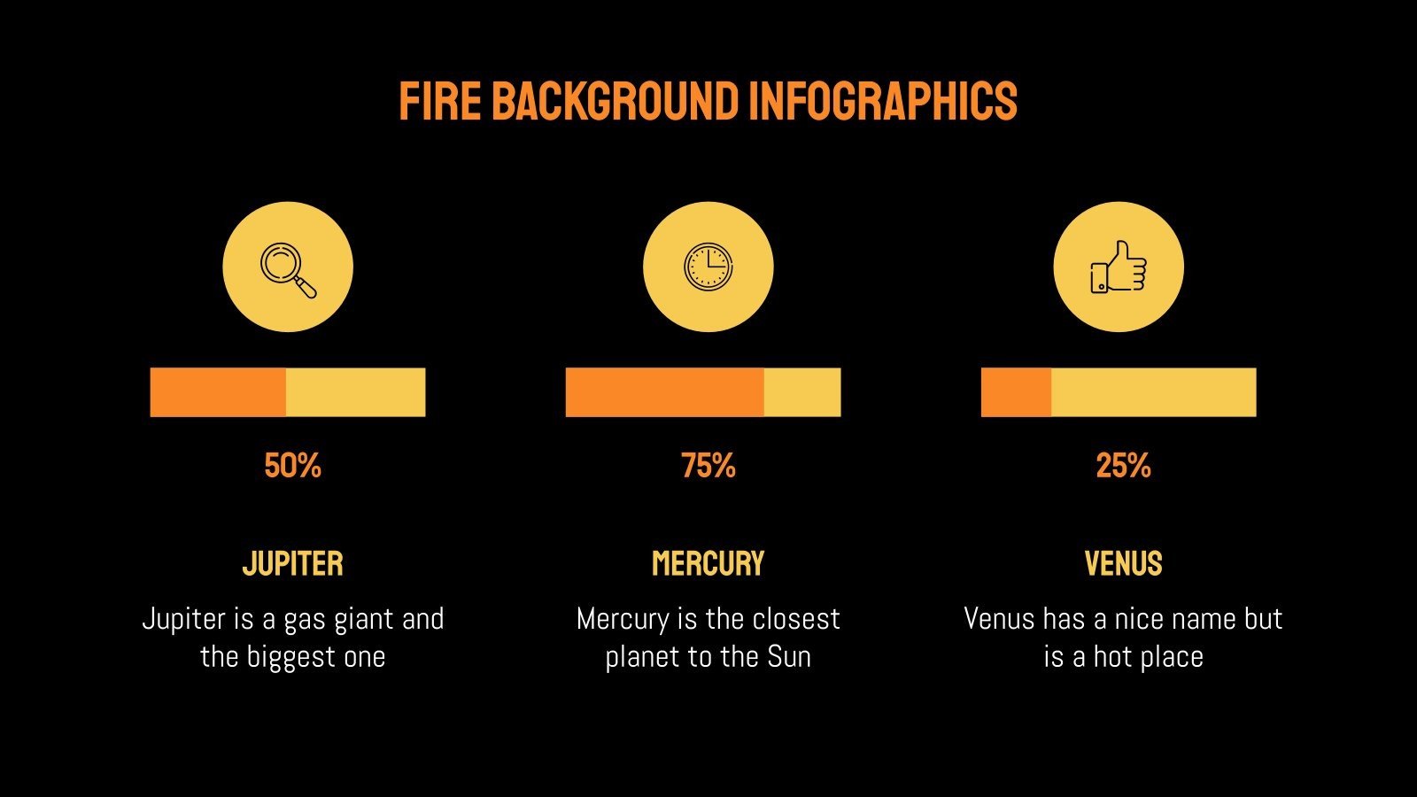 Fire Background Infographics Template