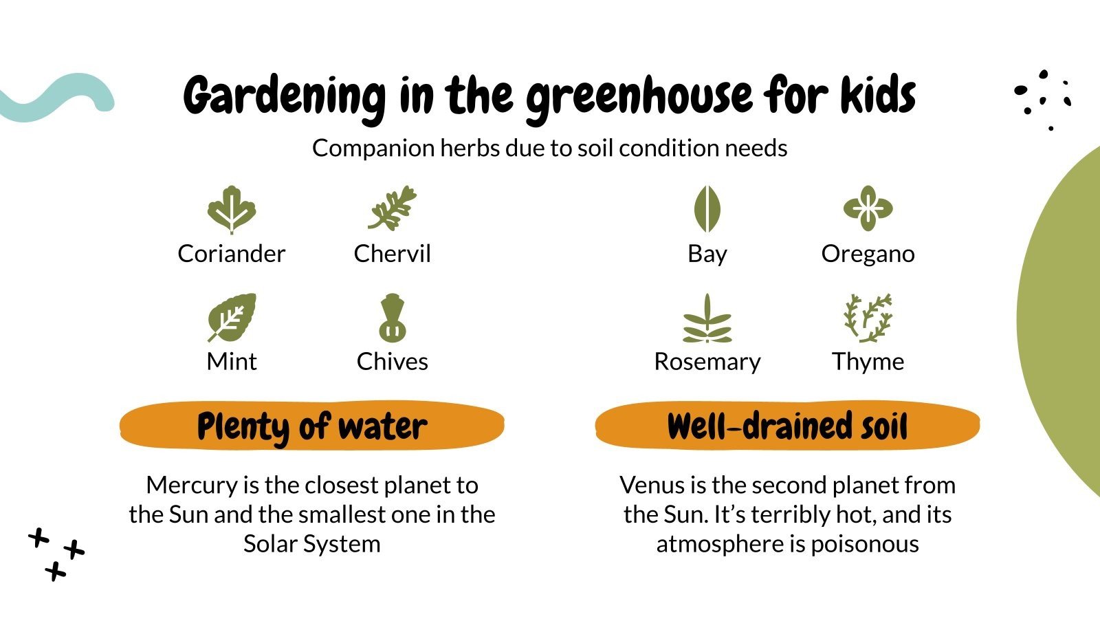 Gardening in the Greenhouse for Kids Infographics Template