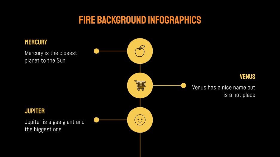 Fire Background Infographics Template