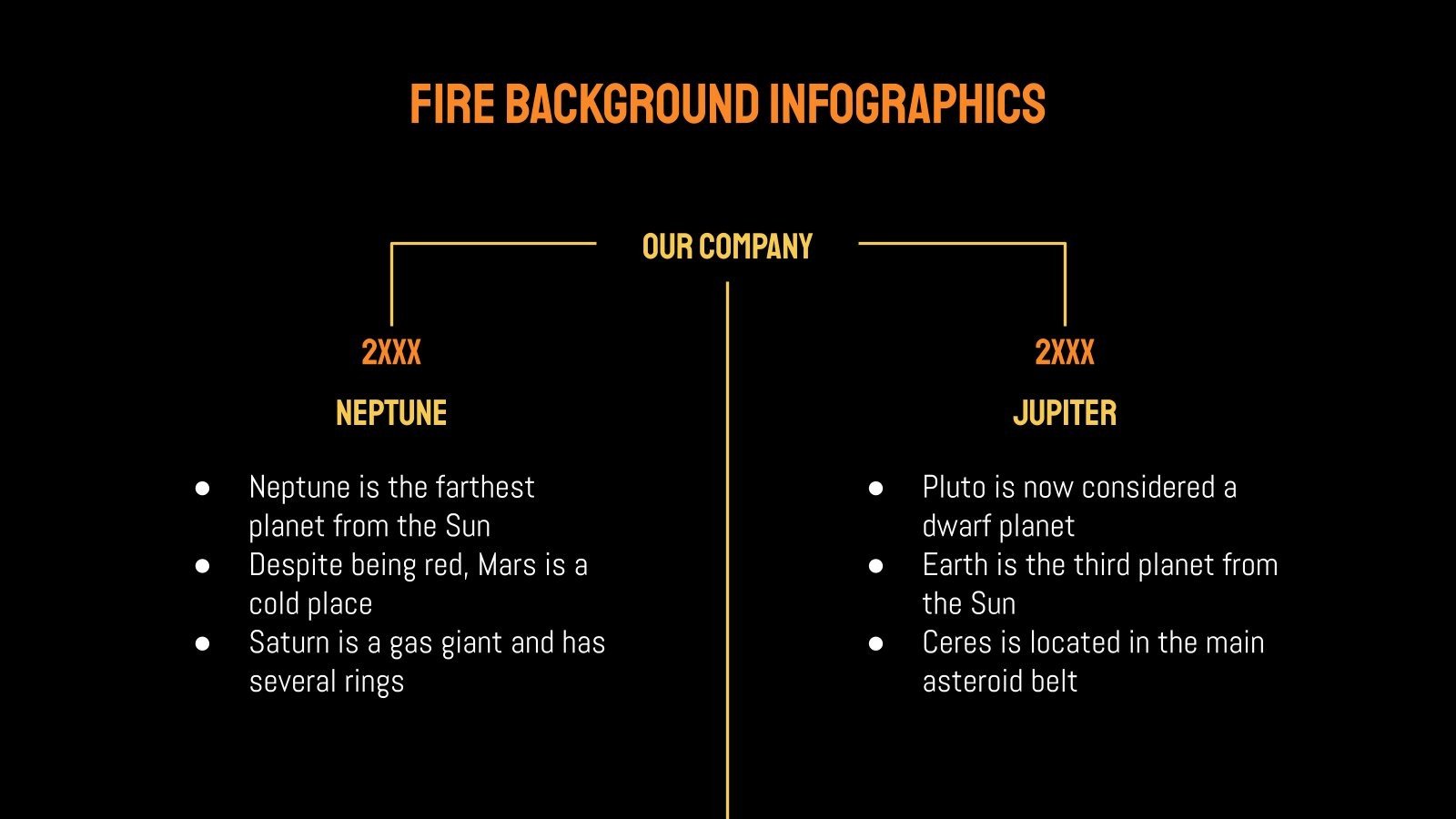 Fire Background Infographics Template