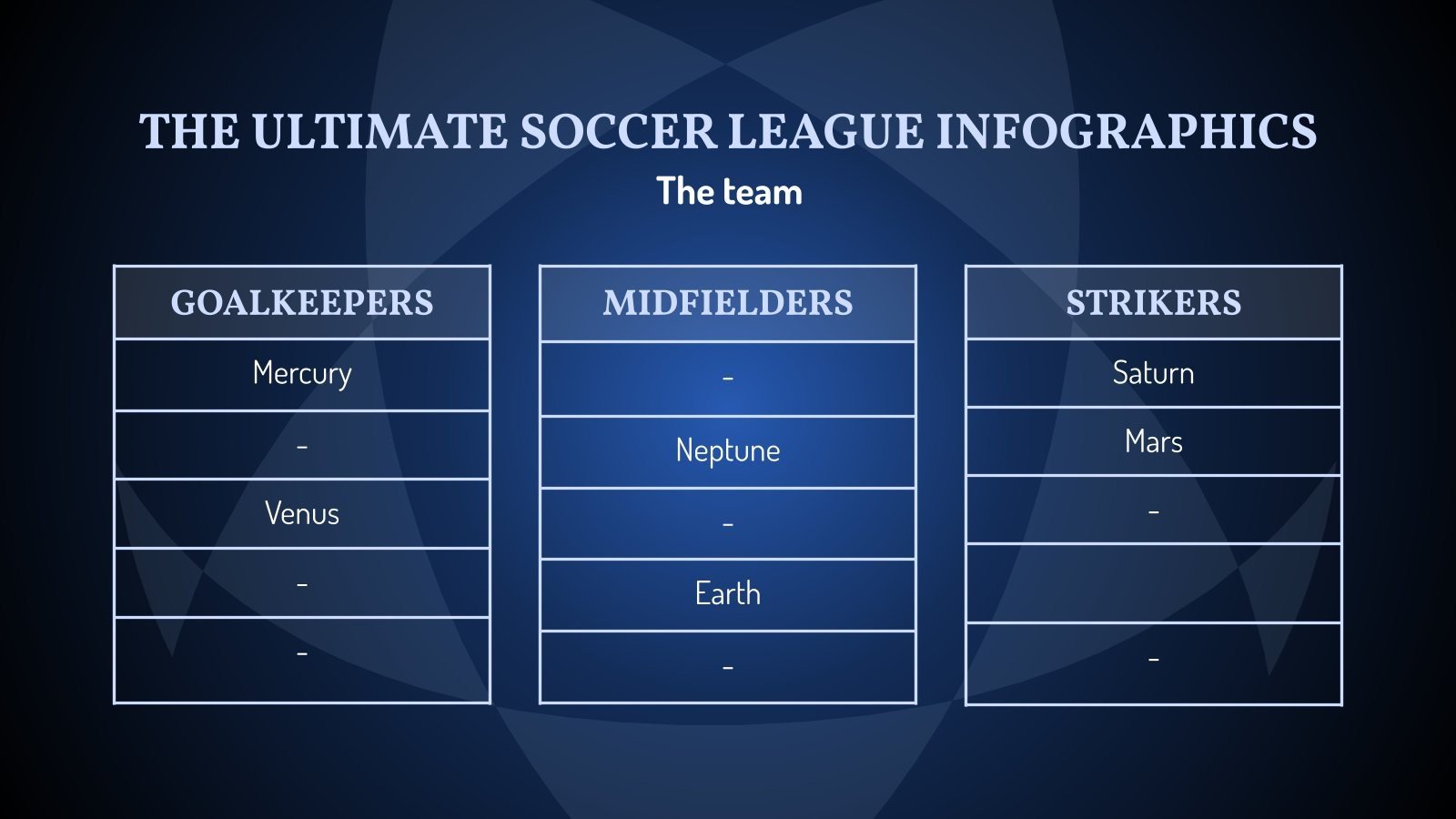 The Ultimate Soccer League Infographics Template