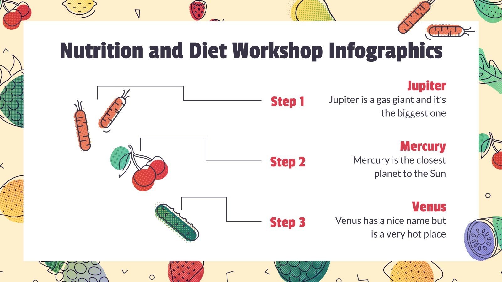 Nutrition and Diet Workshop Infographics Template