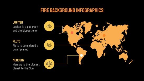 Fire Background Infographics Template