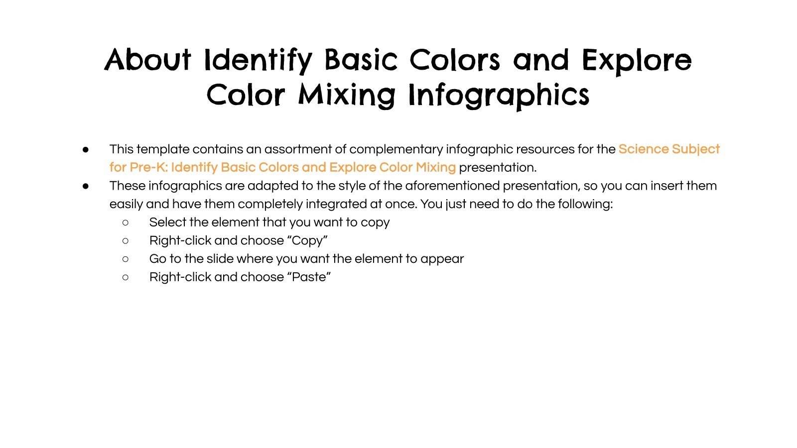 Identify Basic Colors and Explore Color Mixing Infographics